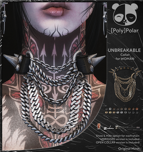 Second Life Marketplace - [Poly]Polar Unbreakable FEMALE Collar